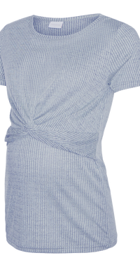 Maternity-t-shirt | Medium Blue | MAMA.LICIOUS®
