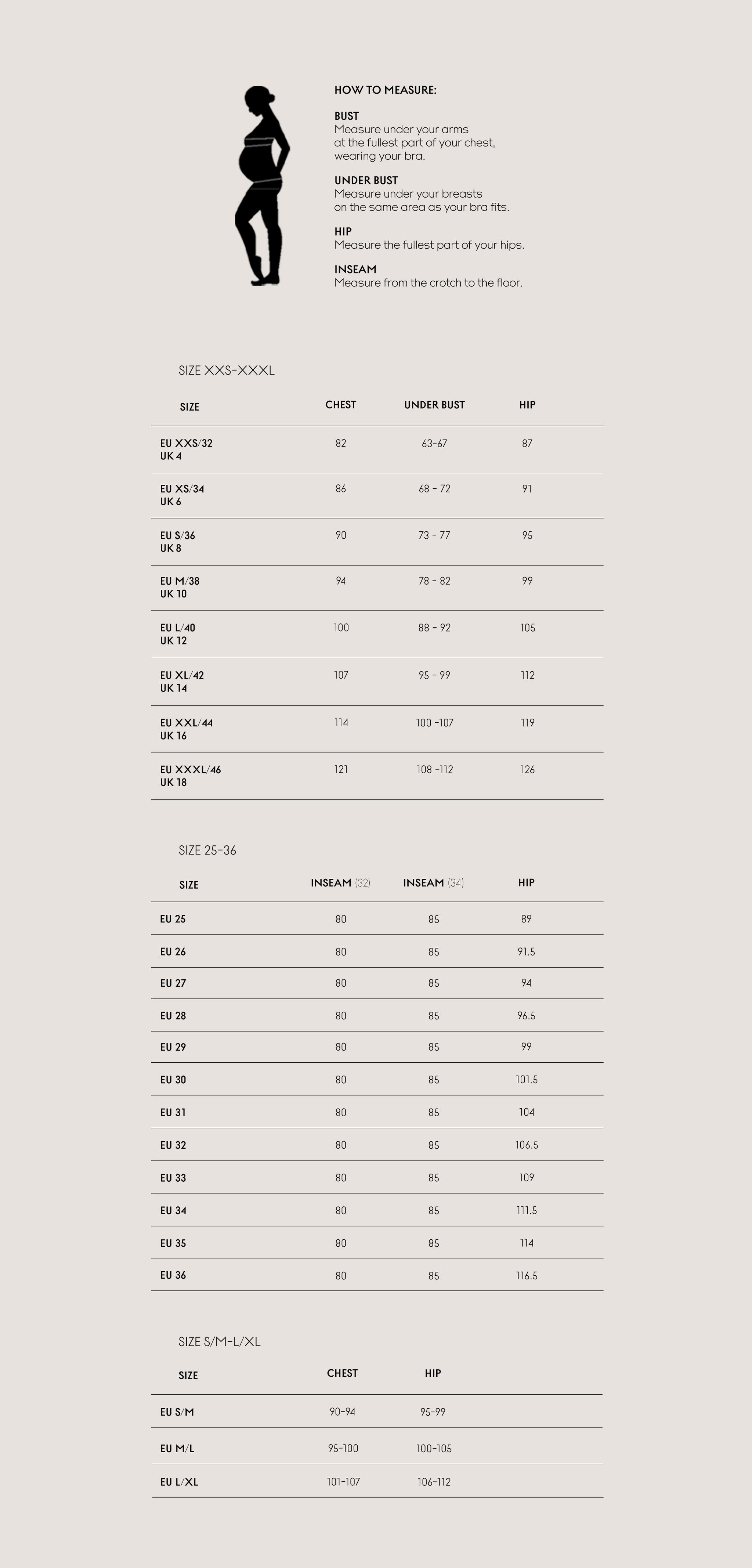 Sizeguide For Maternity Clothes MAMALICIOUS sizeguide-for-maternity-clothes-mamalicious